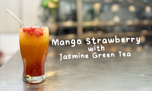 Mango Strawberry with Popping Boba Recipe